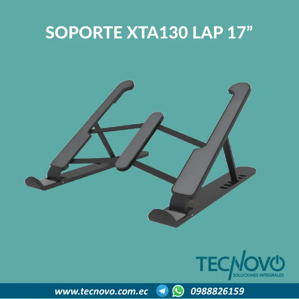 Soporte XTECH XTA130 para laptop hasta 17" | TECNOVO SOLUCIONES INTEGRALES